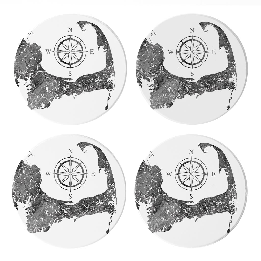 PS MADE FOR YOU | Minimalistic B&W Cape Cod Map With Compass ...