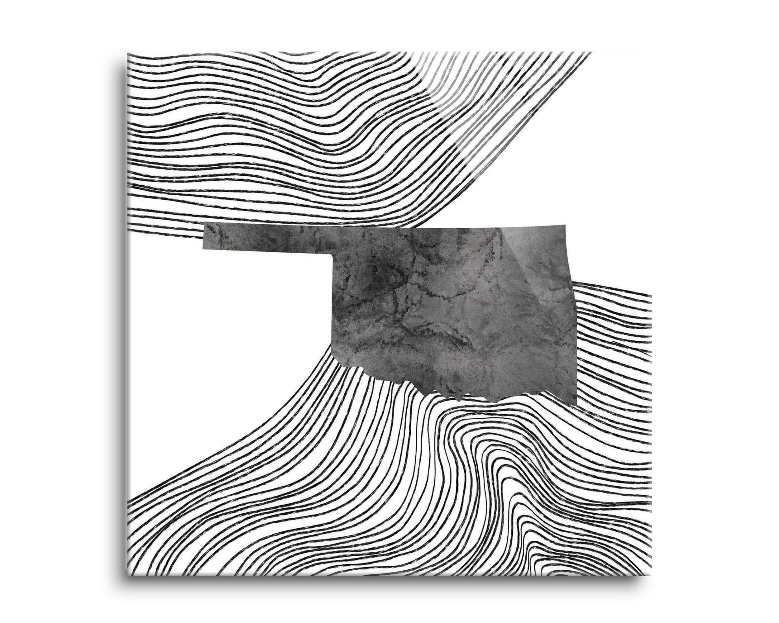 PS MADE FOR YOU | Modern Oklahoma State Shape With Fluid Lines | Hi-Def ...